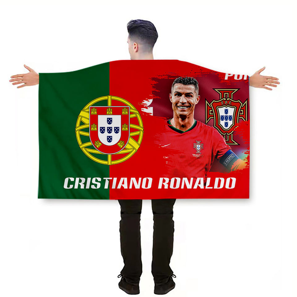 2026 Portugal Fans Flag Football Cristiano Ronaldo Flag 3*5ft 100% ...