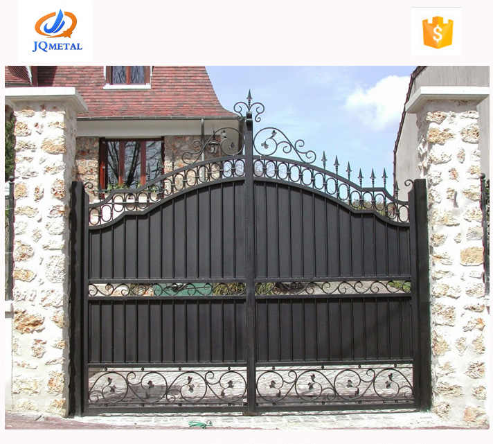Wrought Iron Man Gate Pedestrian Gate With Motor - Buy Wrought Iron Man ...