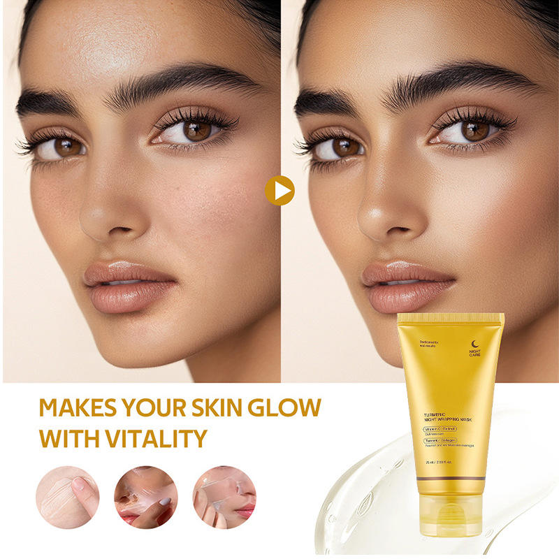 75ml Turmeric Collagen Peel Off Mask Brightening Hydrating Night Sleep ...