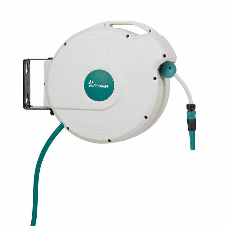 GARTENKRAFT Pvc wall Mounted Retractable Reel Heavy Duty Automatic ...