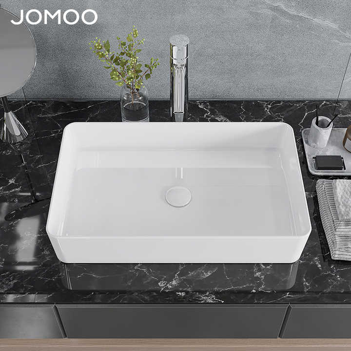 JOMOO Large Size Countertop Ceramic Wash Basin Bowl Bathroom Basin Sink ...