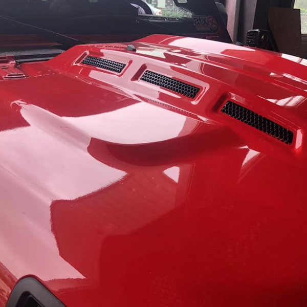Stainless Steel Red Engine Hood for JEEP Wrangler JL 2018