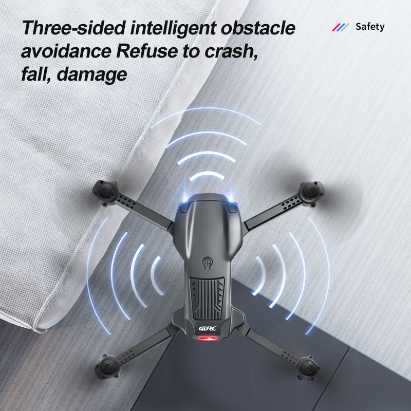 V22 Obstacle Avoidance Drone 4K HD Camera RC Quadcopter Helicopter Toy ...