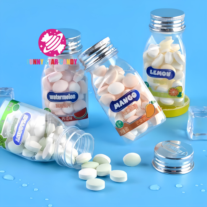 38g Sugar Free Mango Vitamin Mints Candy Sweets Custom Portable Bottle ...