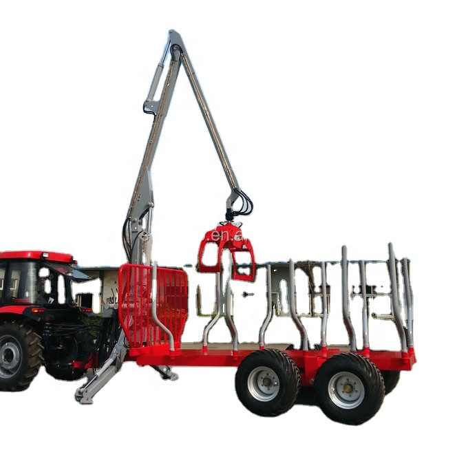 Wholesale Forest Timber Wood Log Trailer with Grapple