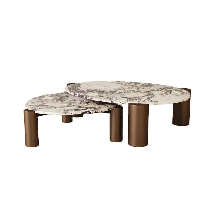 OEM Calcutta Viola Coffee Table - Modern Nesting Style