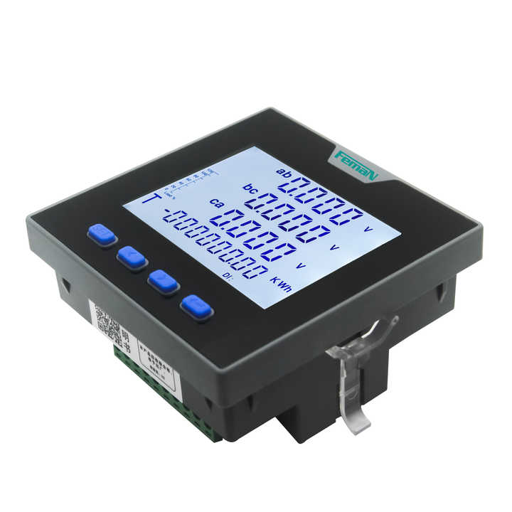 High-precision Measurement Three Phase Multifunction Energy Meter LCD Digital Current Voltage ...