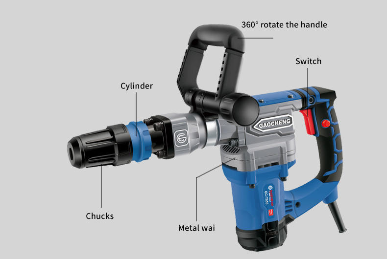 High grade T650 1500W 37MM heavy duty hand demolition jack hammer ...