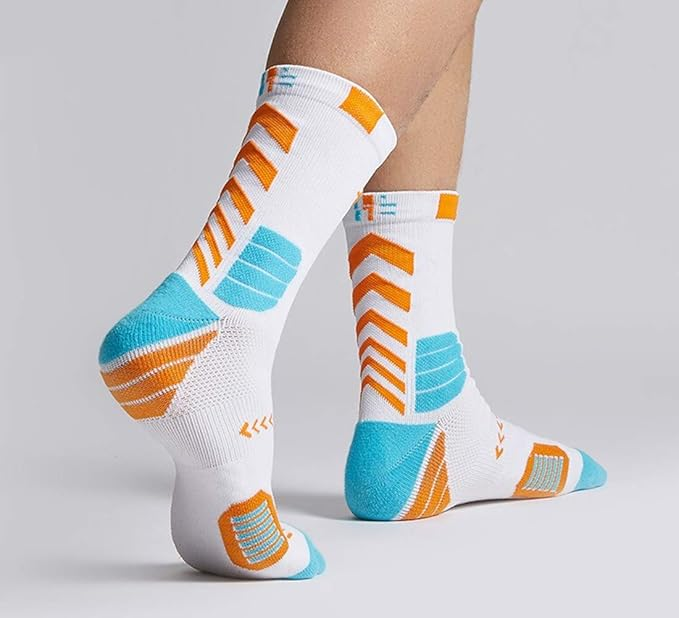 Cycling Basketball Socks Compression Running Man Black Trend Breathable ...