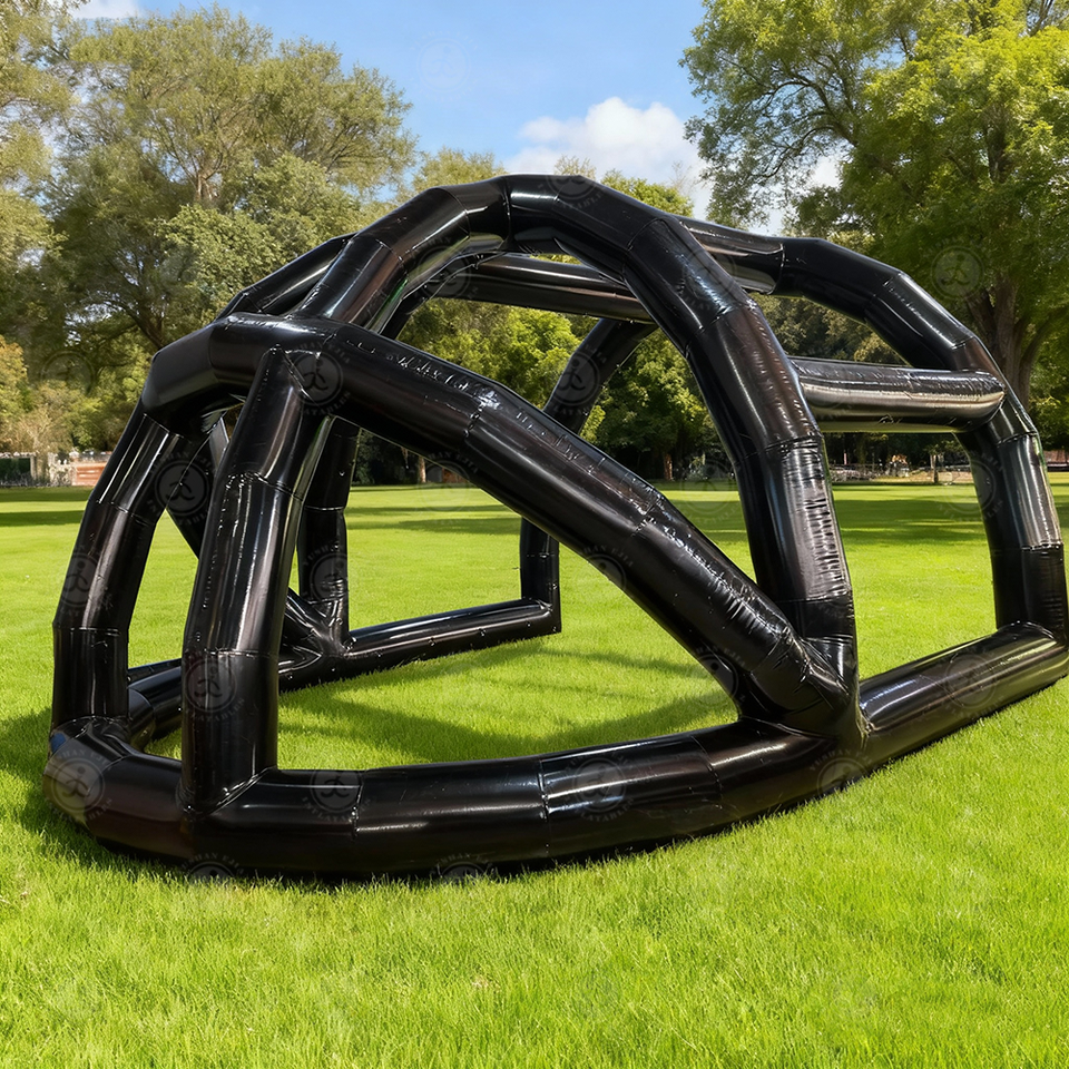 Black Inflatable Batting Cages with Blower Portable Baseball Sport ...