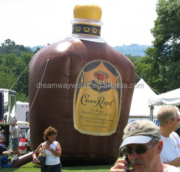 Giant Inflatable Wine Bottle - Custom LED Outdoor Decor