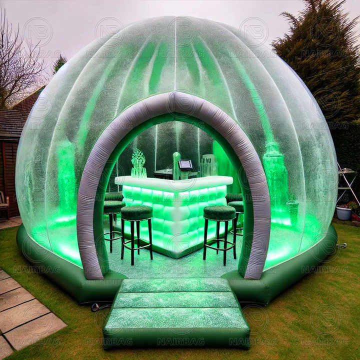 White Bubble Dome Inflatable Ice Bar Luxury Transparent Blow up Igloo ...