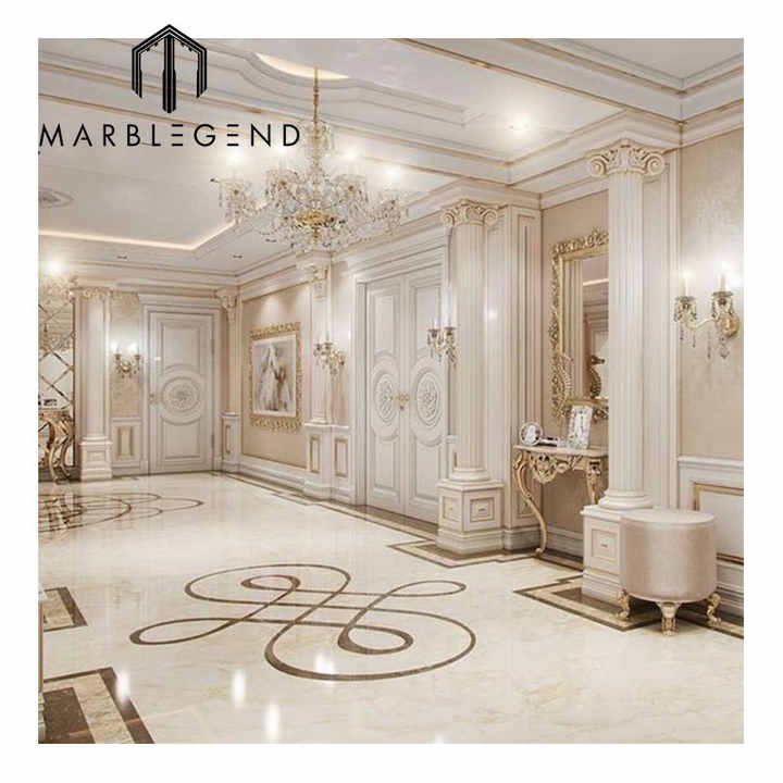 PFM Interior Marble Flooring - Elegant Waterjet Designs