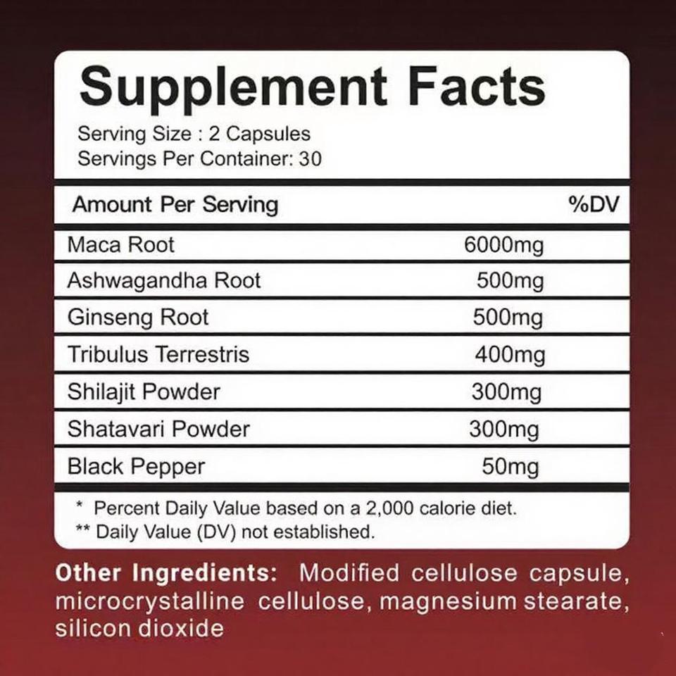 [In Stock] Cross-border Bestseller Men's Support Capsules Plus Extra 60 ...