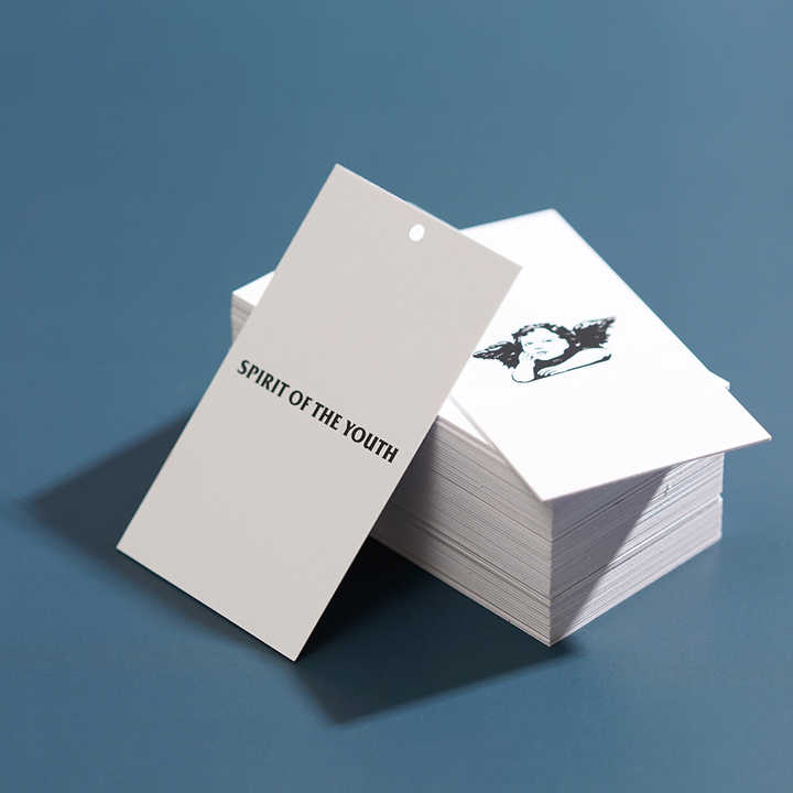 Fashion Embossed Swing Paper Tags Label Luxury Matte Hangtags Clothing ...