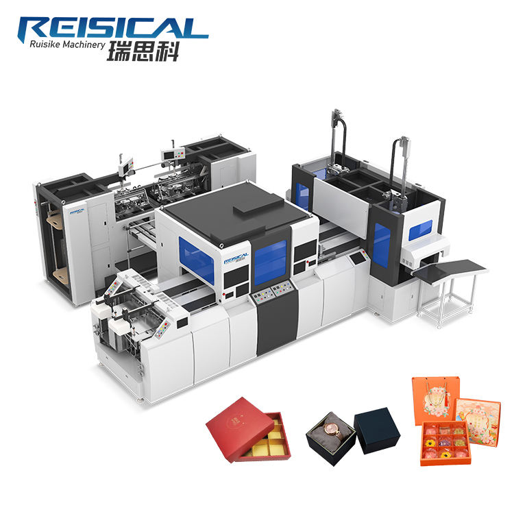 High Speed Fully Automatic Rigid Box Machine Gift Box Making Machine ...