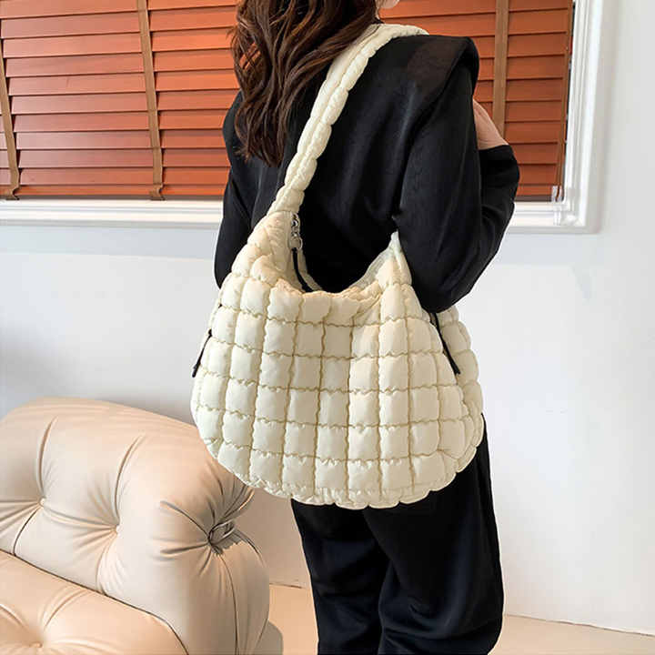Custom Quilted Puffer Tote Bag - Lightweight & Spacious