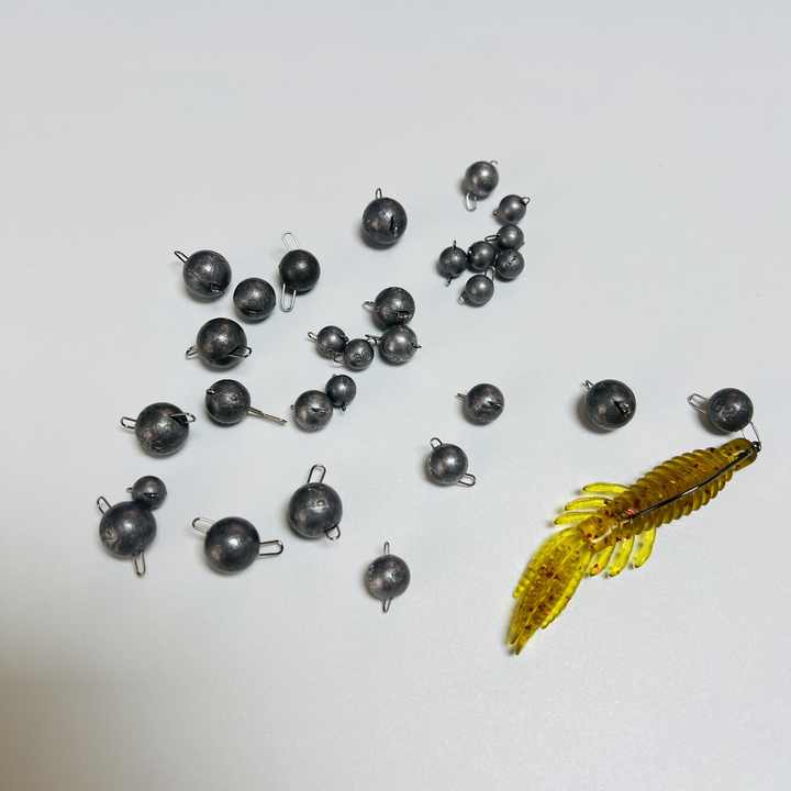 3G Fishing Cheburashka Lead Sinker Jig Head Ball Drop Shot Saltwater ...