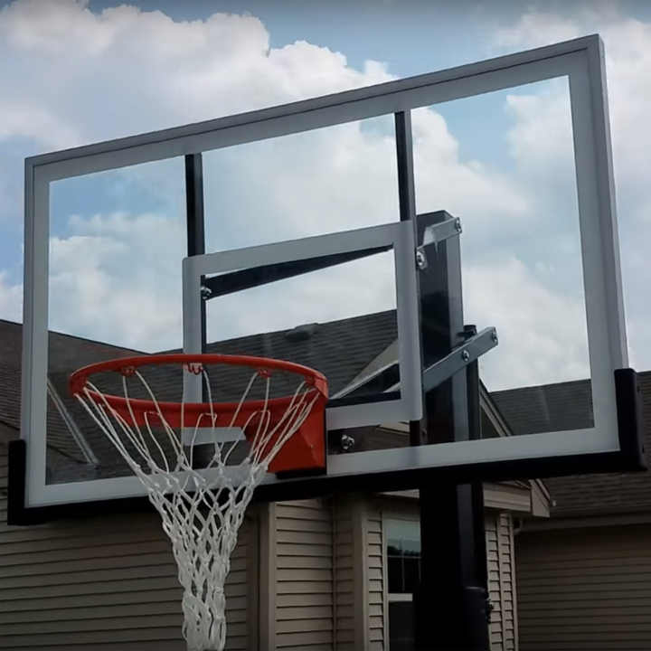 In-ground Adjustable Steel Basketball Hoop - Durable & Versatile