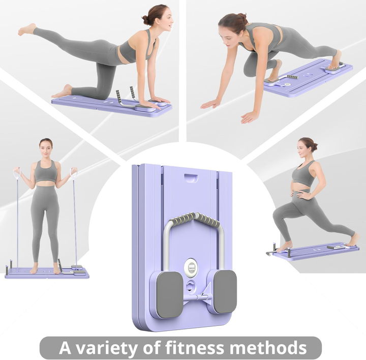 6 in 1 Multi-Purpose Foldable Pilates Reformer Board Set With Timer ...
