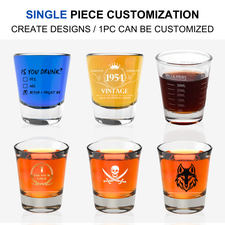 Wholesale Custom Logo Branding Shot Glasses Sublimation