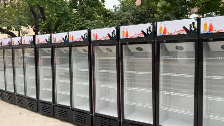 Upright Merchandising Display Fridge - Customizable & Efficient