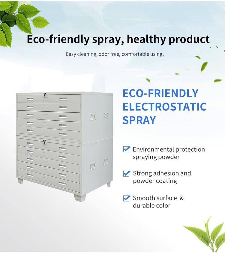 Steel Wardrobe - Modern A2 Paper Storage Cabinet for Home