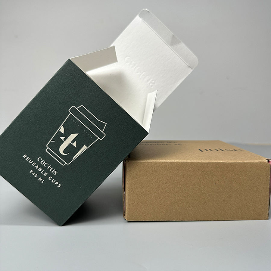 2024 New Design Cup Packaging Box Folding Single Insert Flip Box ...
