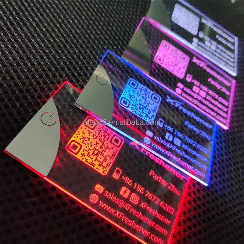 Luxury LED Luminous NFC Business Cards - Custom Printed Acrylic Thank ...