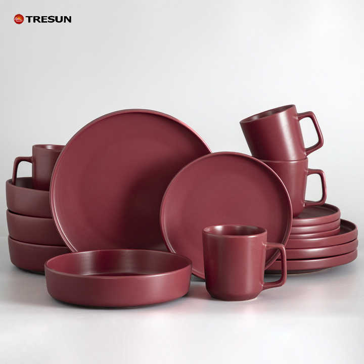 Shop Our Collection of 16 Pcs Crockery Rustic Stone Dinner Sets