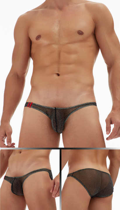 Wholesale Men's Low Waist Briefs Plus Size E078 Custom Made Logo Fine Mesh Night Market ...