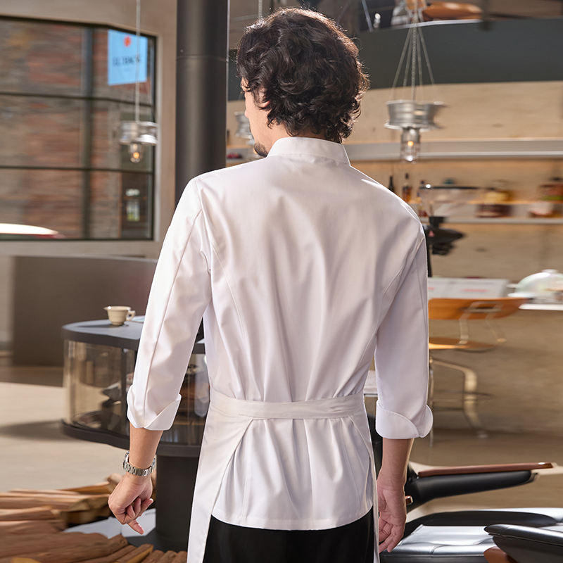 Chef Yibang Men's High-End Kitchen Work Clothes Long Sleeve Autumn Tops ...