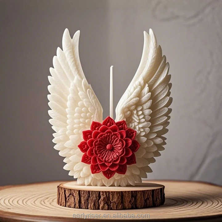 Early Riser Angel Wings Candle Mold Love Wings Candle Silicone Molds ...
