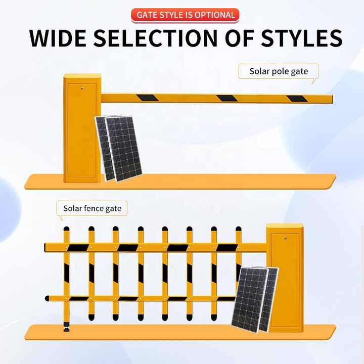 High Quality Solar Power Generation Boom Barrier Gate Car Parking ...