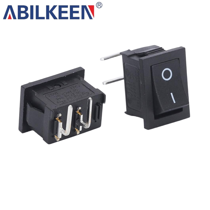 Waterproof Momentary SPST Mini Rocker Switch KCD1 Series ON-OFF 2 Pin ...