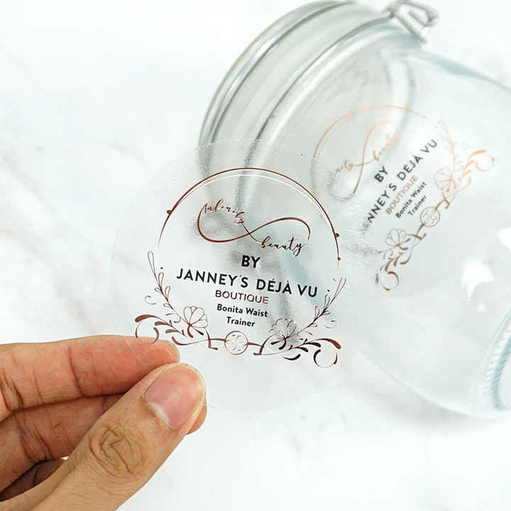 Custom Printing Waterproof Luxury Cosmetic Logo Sticker Transparent ...