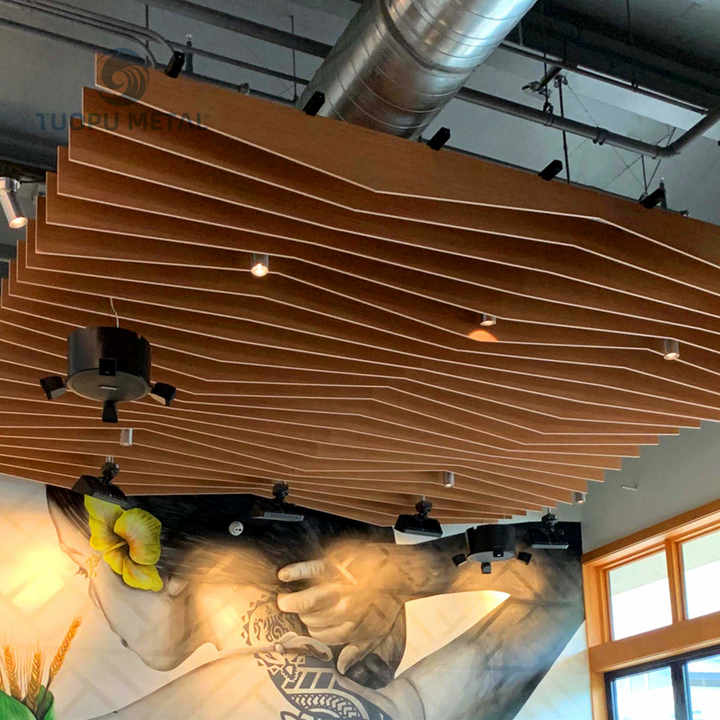 Wood Grain Color Ceiling Facade Decorative Panels by TOP METAL