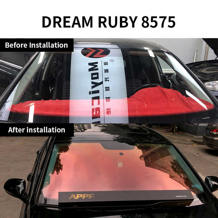 Car Solar Film - Red Chameleon Tint for Privacy & UV Protection