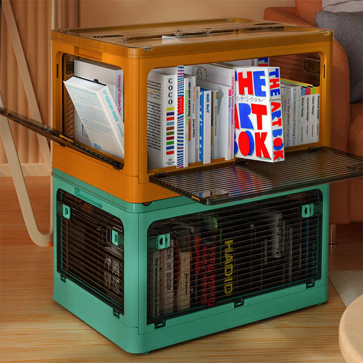 Folding Bins for Storage - Durable Plastic Organizers