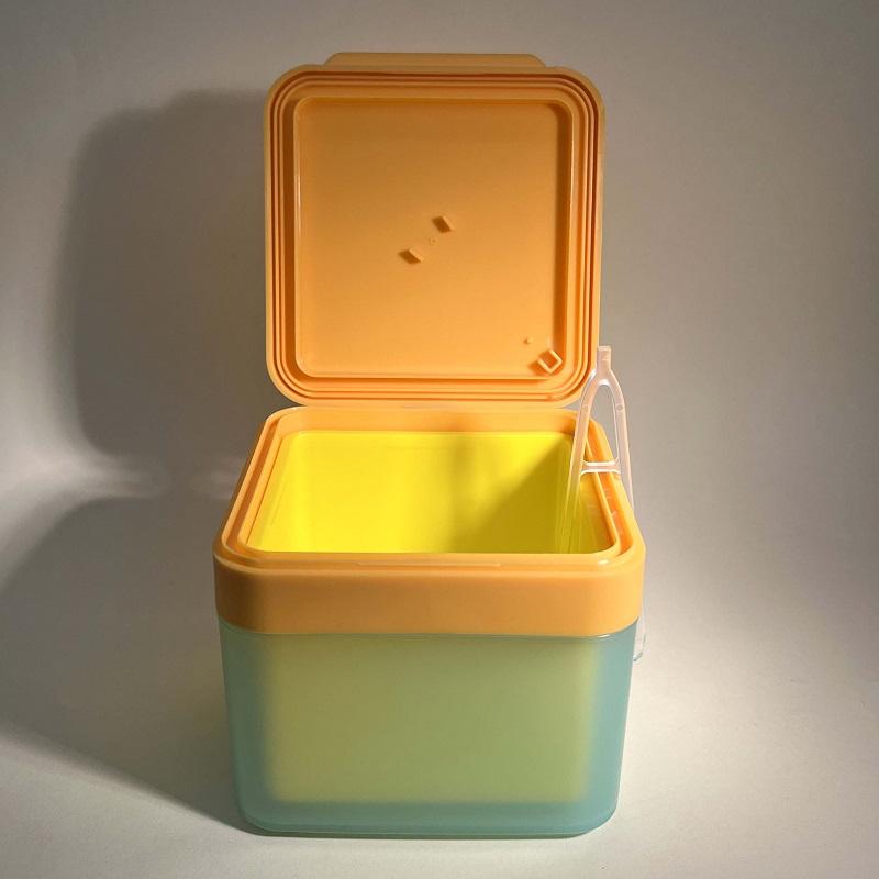 300ml Wholesale Square Facial Mask Box Plastic Double-layer Cotton Pad ...