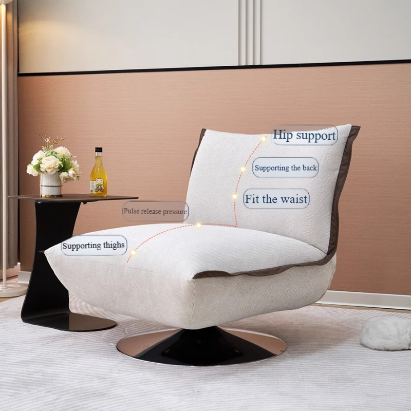 Modern Luxury Rotating Single Sofa Chair Lounge Lazy Living Room Office ...