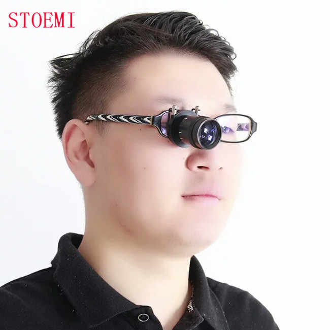 STOEMI 8123 3X Portable Pocket Mini Glasses Clamped Type Monocular ...