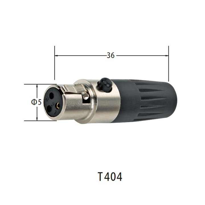3pin Mini XLR Female / Male Connector Nickle Plated Audio Plug ...