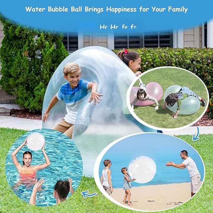47 Inch Water Bubble Ball - Inflatable Fun for Pool & Beach