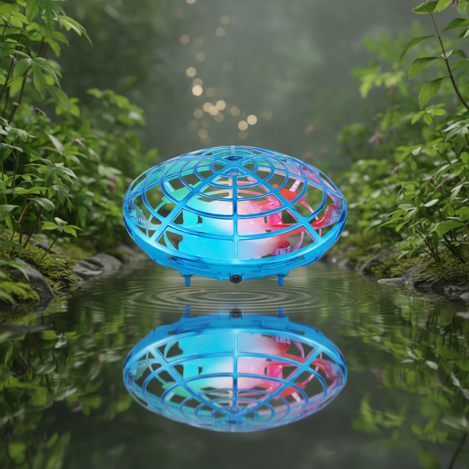 Plastic Lustre UFO Flying Toy with Gesture Sensing - 2.4GHz RC Control ...