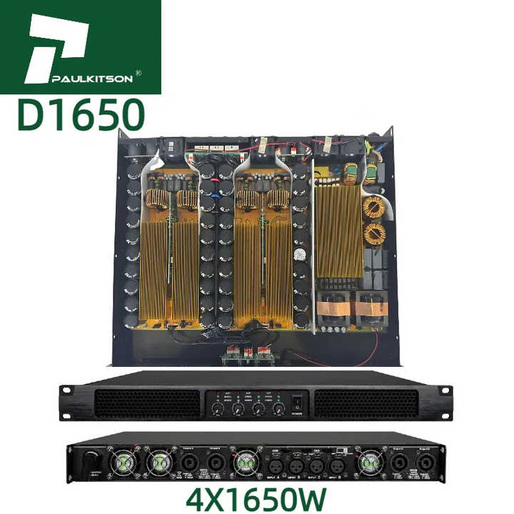 Paulkison Audio Amplifier D1650 - 4X1650W Class D Power Amplifier