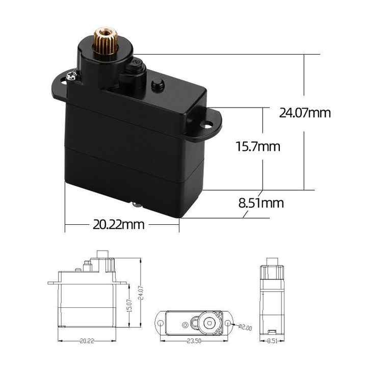 Metal Steering Gear Model Aircraft Hollow Cup Motor Micro Server Bionic ...
