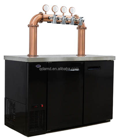 Top counter draft beer cooler with dual tap for dispenser equipment ...