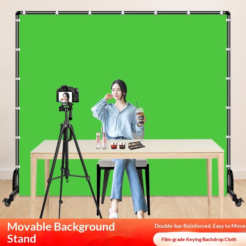 Green Screen Backdrop Kit h Movable Stand for Live Room GPolyester ...