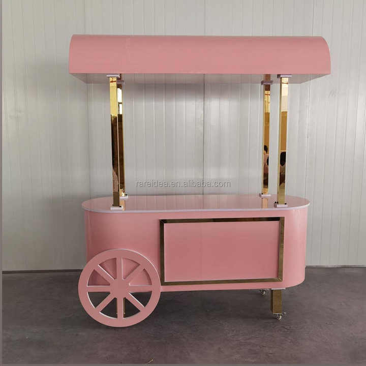 Wooden Candy Cart with Wheels - Perfect for Parties & Weddings